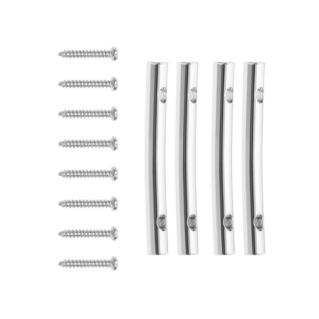 4 SET SILVER Headstock String Retaining Tension Bar Iron for Electric ...