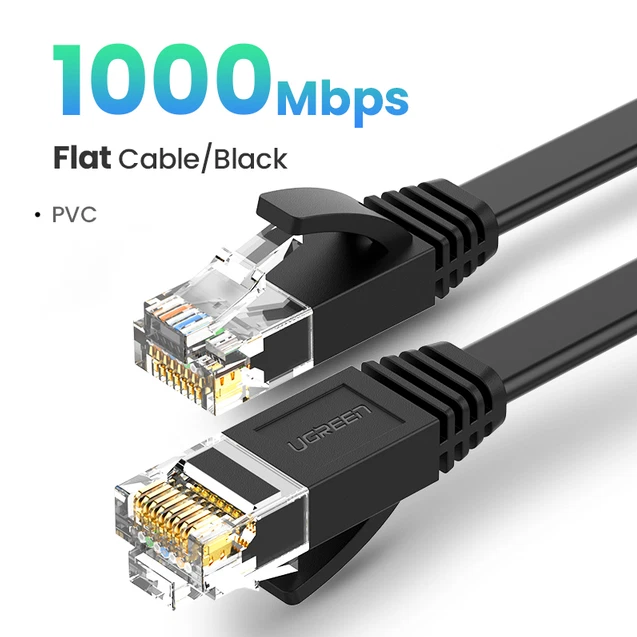 UGREEN FLAT ETHERNET Cable RJ45 Cat6 Lan UTP RJ 45 Network Cable 2M £8. ...