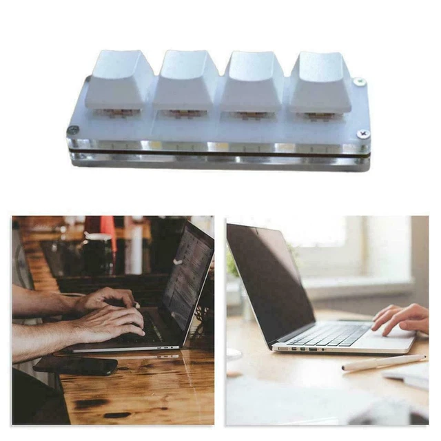 4-KEY USB MINI Mechanical Keyboard Custom Shortcut Programmable Macro ...