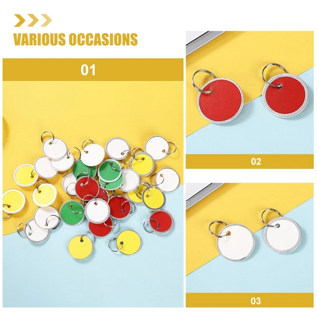 50PCS MULTI-USE KEY Labels Colorful Label Tags Portable Luggage Tags ...