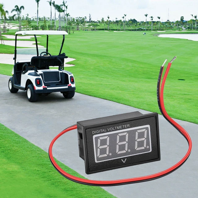 BLUE 48V GOLF Cart LED Digital Volt Meter Battery Gauge Fit Club Car ...