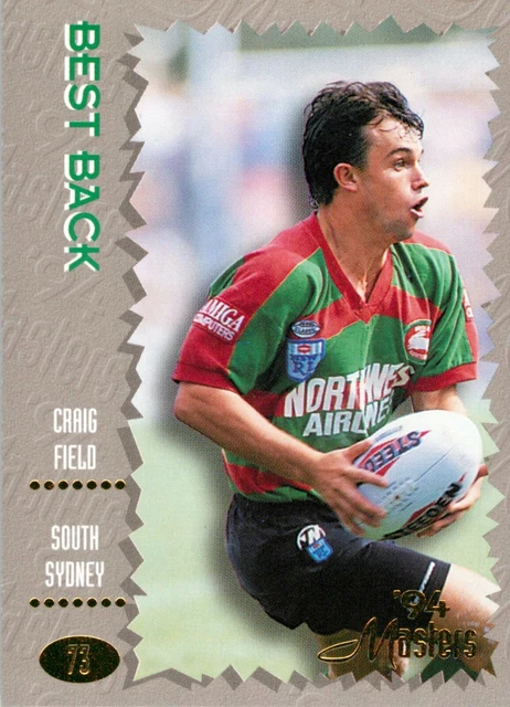 1994 SOUTH SYDNEY RABBITOHS NRL Card CRAIG FIELD Masters $4.48 ...