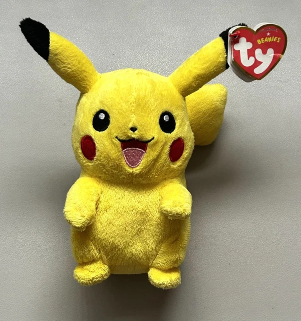 💛 POKÉMON 💛 2011 TY Beanie Babies 6” Plush Retired Soft Toy Pikachu ...