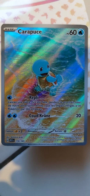CARTE POKEMON CARAPUCE AR SECRETE 170/165 - 151 Ecarlate & Violet EV3.5 FR Neuf EUR 25,50 ...