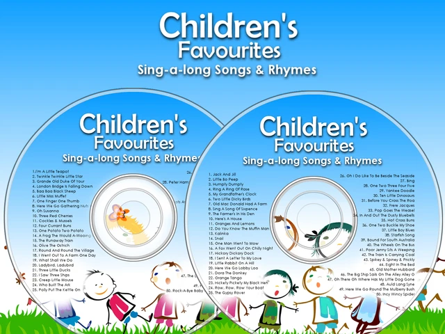 100 KIDS POPULAR Sing a Long Songs & Nursery Rhymes - Two Disc Audio CD ...