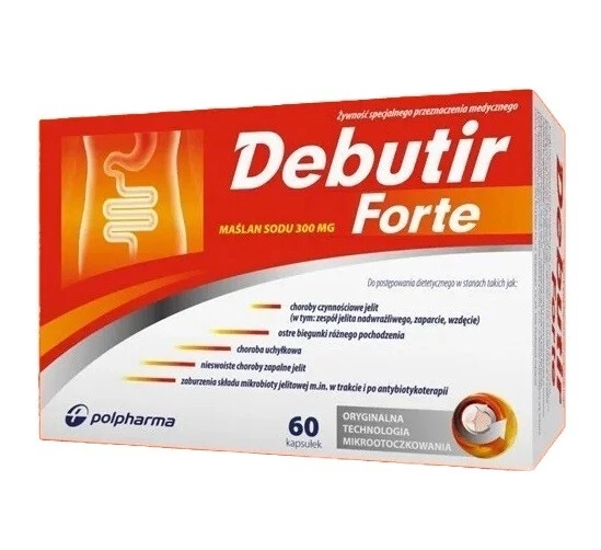 DEBUTIR FORTE 60 caps. IBS Sodium Butyrate Irritable Bowel Syndrome £24 ...