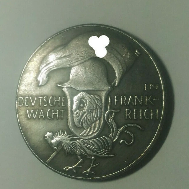 PIECE HITLER 1940 5RM Reichsmark Coin Arc de Triomphe Champs Elysees ...