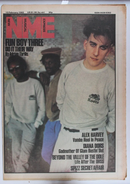 UK NME MAGAZINE 13. Feb. 1982 Fun Boy Three Terry Hall Alex Harvey R.I ...