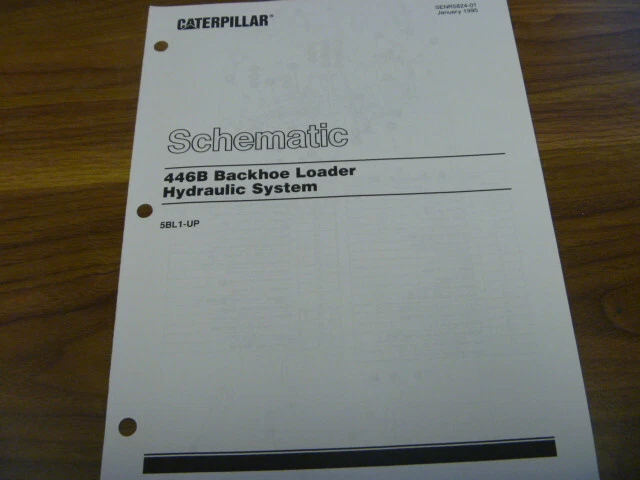 CAT CATERPILLAR 446B Manuale schematico idraulico caricatore terna 5BL1 ...