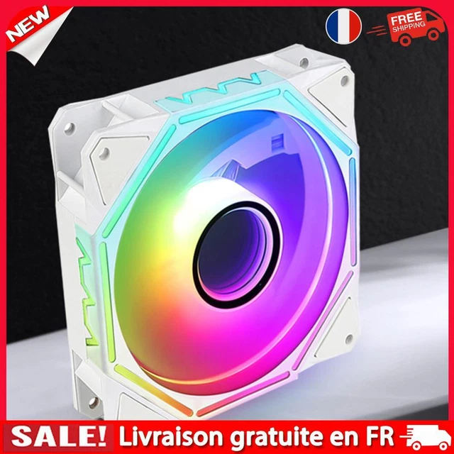 12CM CPU COOLER 5V 3-pin ARGB PWM CPU Cooler Fan (White Reverse ...