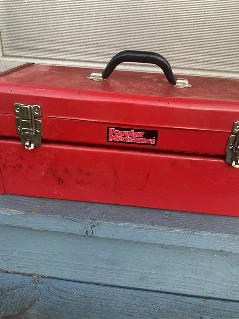 POPULAR MECHANICS 24'' Metal Tool Box vintage storage $25.00 - PicClick
