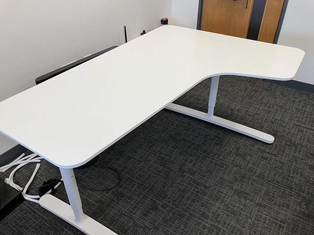IKEA BEKANT CORNER Desk Right White 160cm £50.00 - PicClick UK