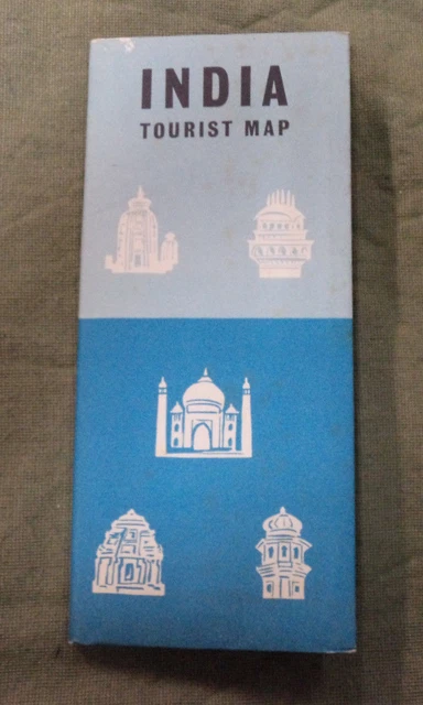 #D102. 1950S GUIDE TOURIST MAP - INDIA $30.00 - PicClick AU