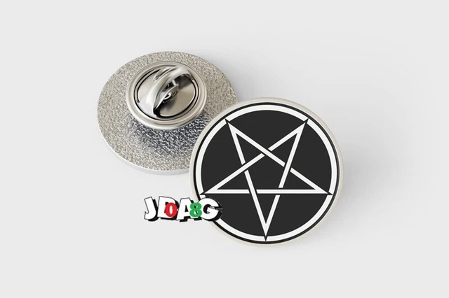 PIN'S PINS BUTTON Badge Pentagramme Satanisme Satan Pentacle Magie ...