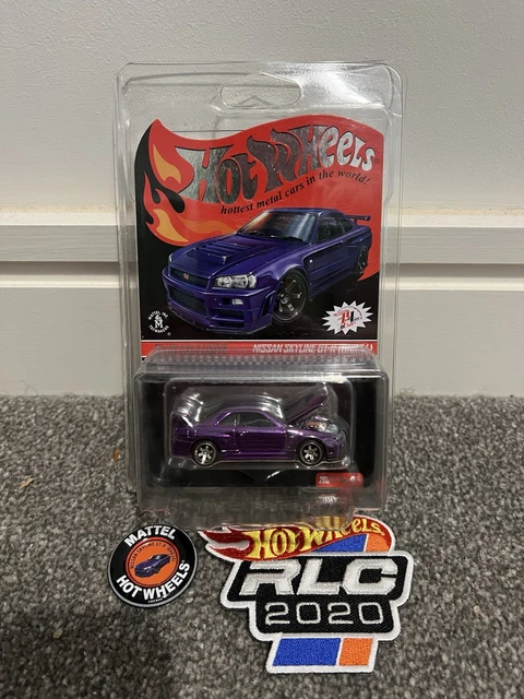 HOT WHEELS NISSAN Skyline GT-R R34 Purple RLC 2020 Club Car With Patch ...