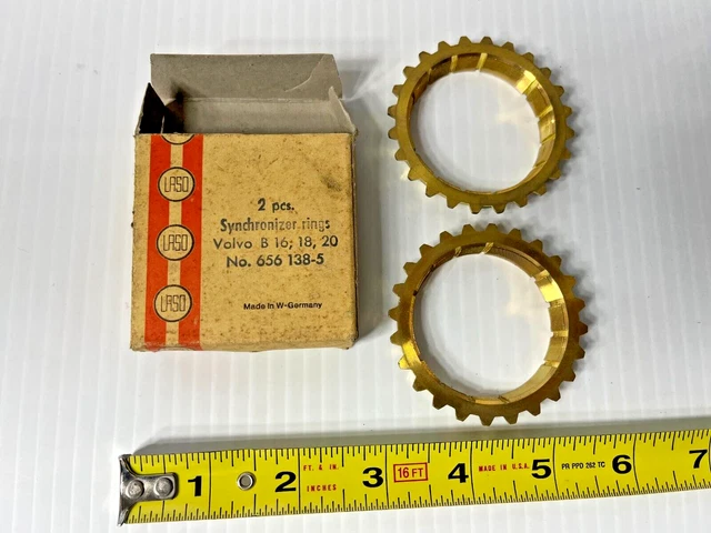 LASO SYNCHRONIZER RINGS (2) for Volvo B16, 18, 20 New in box 656-138-5 ...
