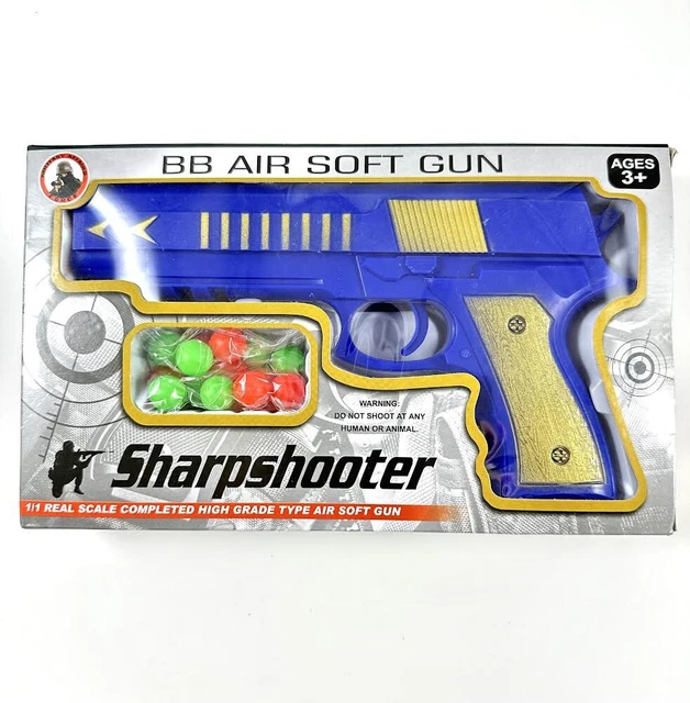 SOFT AIR PING Pong Gun Toy Sharpshooter Pistol Children Kids Dart Gift ...