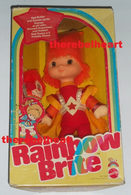 RAINBOW BRITE RED Butler Doll Romeo Sprite 1983 NRFB Mattel MIB Sealed ...