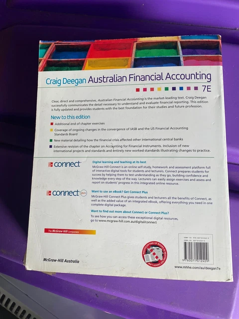 AUSTRALIAN FINANCIAL ACCOUNTING by Craig Deegan 7th Ed. $34.99 ...