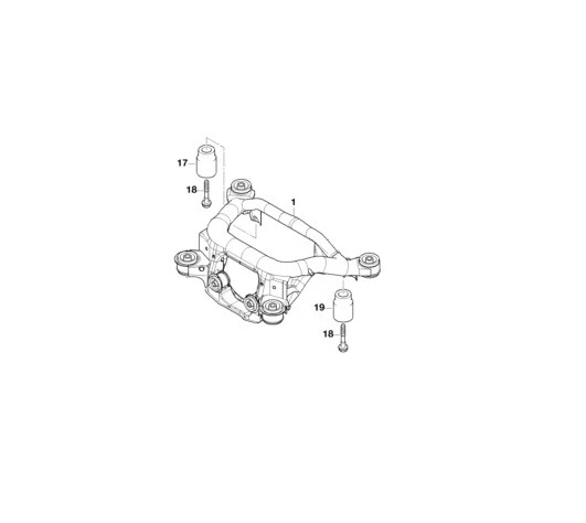 BMW GENUINE REAR Axle Carrier Subframe Vibration Absorber E46 ...