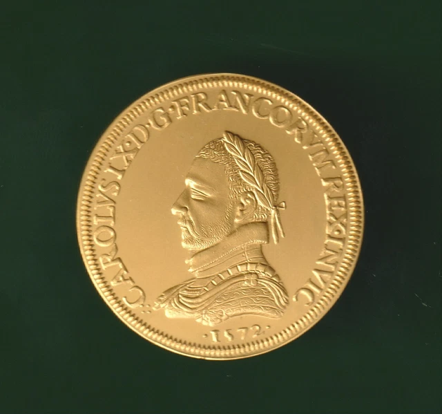 MEDAILLE CHARLES IX Und Elisabeth Österreich Par Germain Pillon 1572 ...