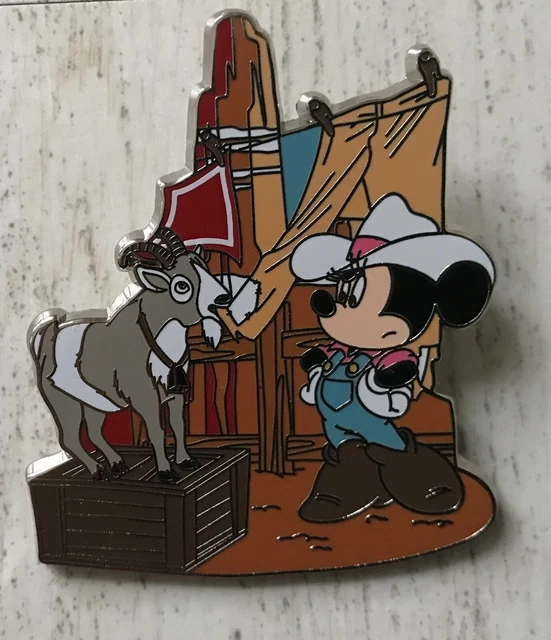 PIN'S PIN DISNEY Disneyland Paris Dlp Mickey Mouse Frontierland Chevre ...