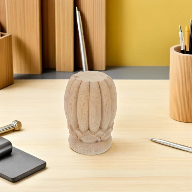 EUROPEAN STYLE WOOD Carving Columns Unfinished Finials Curtain Pole ...