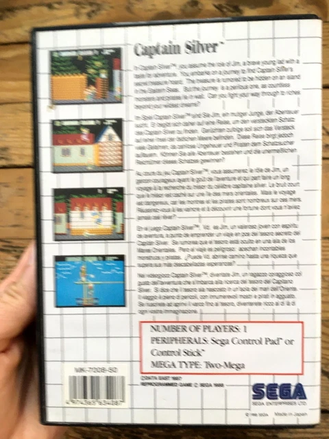 CAPTAIN SILVER COMPLET Boîte Notice Sega Master System Pal Euro Cib Ovp ...