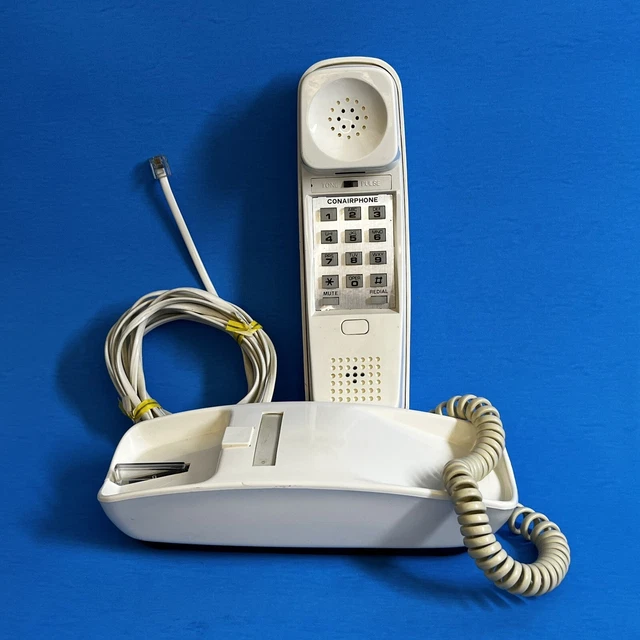 CONAIR VINTAGE TRIM Line Phone Model SW204 White Desktop RJ11 Cord ...
