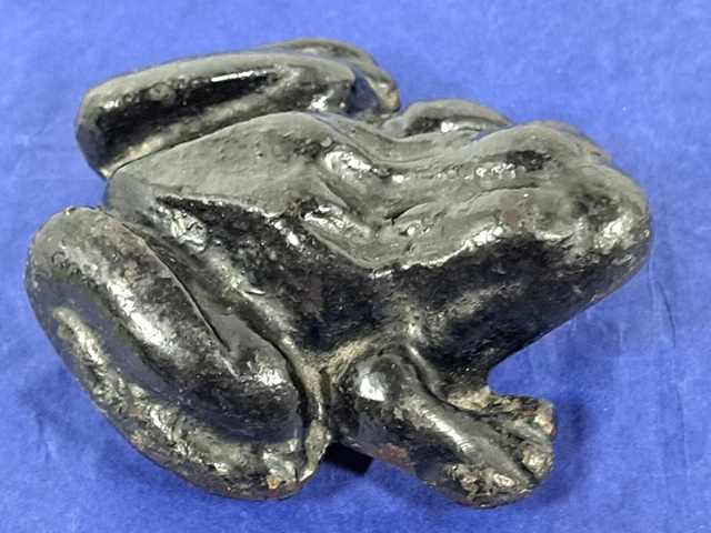 VINTAGE FROG CAST Iron Garden Door Stop Paper Weight 3'' long $25.00 ...