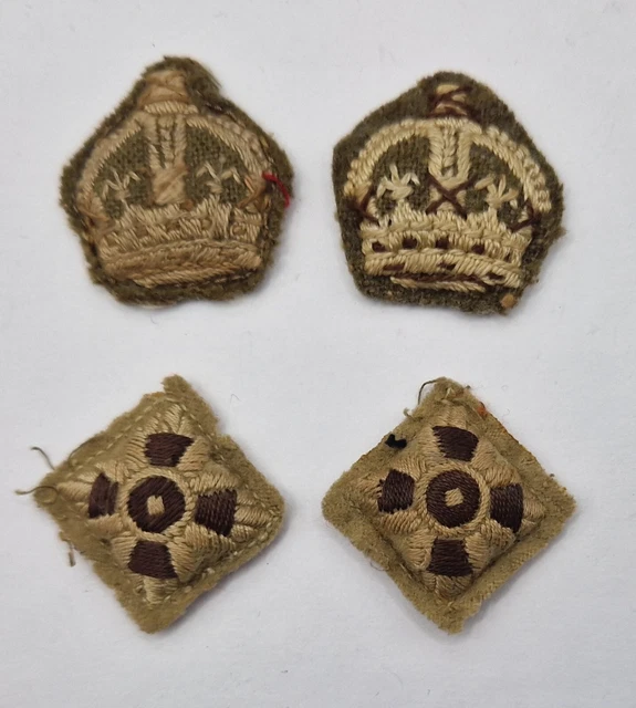 WW2 BRITISH ARMY Lieutenant Colonel Rank Insignia Padded Cloth ...