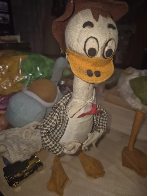 RARE ANCIENNE PELUCHE Feutrine Donald Canard. (Lenci) Année 50 Haut 28 ...