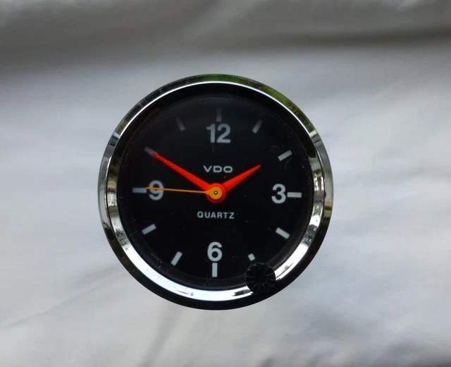 VDO 12V QUARTZ Car Clock, 52mm, Porsche, Mercedes, VW, Volvo, MGB ...