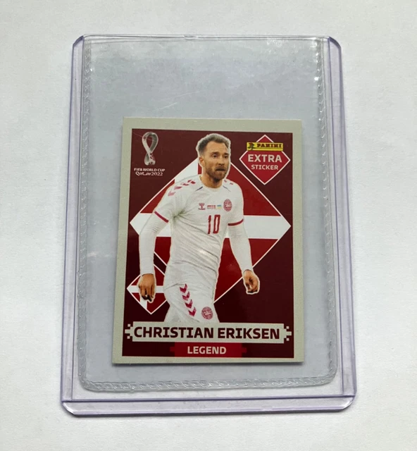 CHRISTIAN ERIKSEN EXTRA Sticker Legend Base Rare Panini Qatar 2022 ...