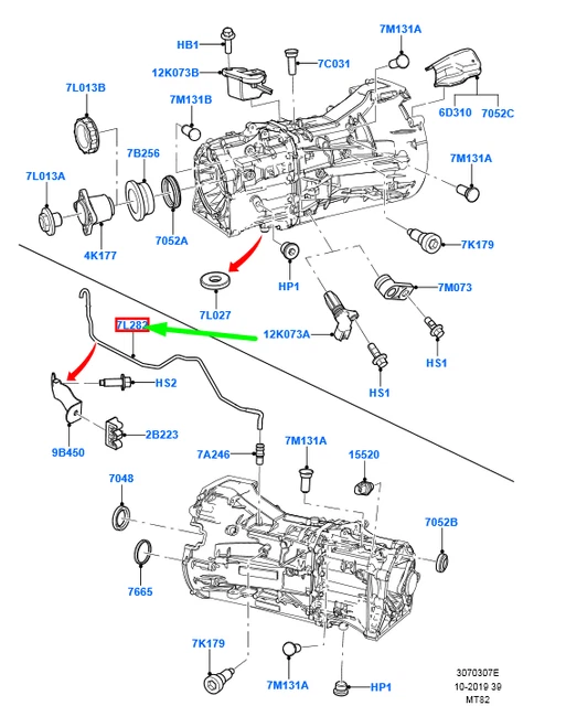 FORD RANGER T6 MK1 Manual Transmission Breather Tube 5345360 NEW ...
