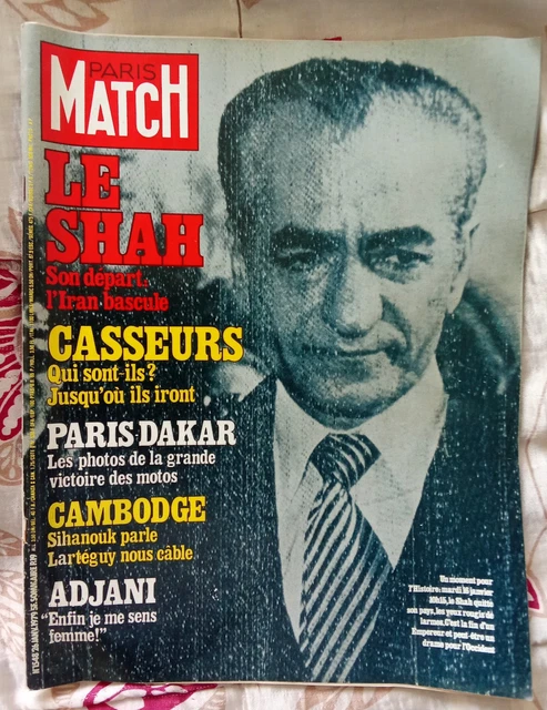 PARIS MATCH N° 1548 du 26 janvier 1979 - Le départ du Shah d'Iran EUR 5 ...