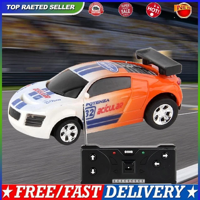 COKE CAN MINI Cans RC Car with Roadblocks Plastic Micro Racing Car for ...