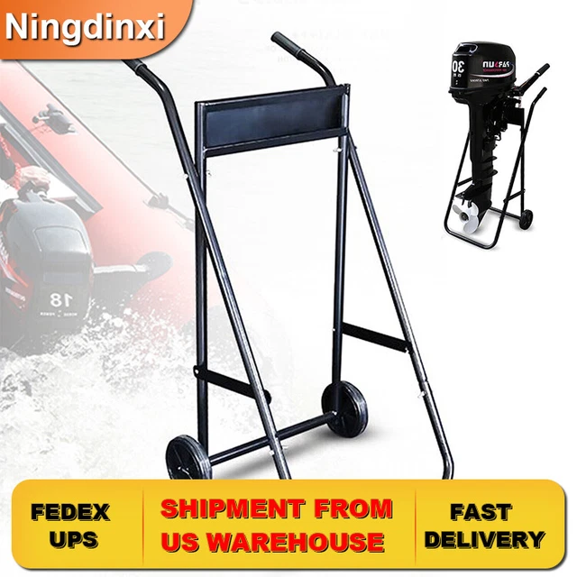TRANSPORT DOLLY CARRIER Outboard Motor Engine Trolley Stand Heavy Duty ...