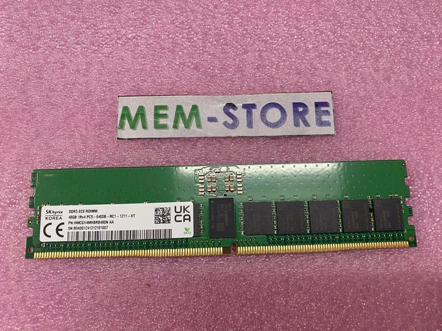 SK HYNIX 48GB DDR5-6400MHz RDIMM 1RX4 RAM Memory for ASUS RS500A RS720A ...