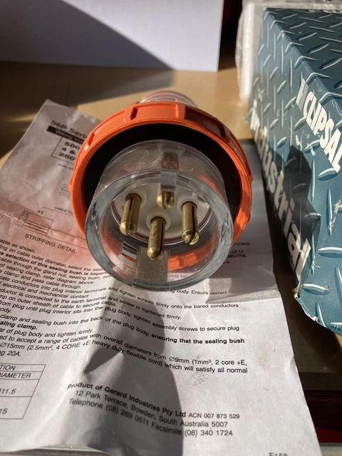 CLIPSAL 3 PHASE 4 pin 10A electrical plug 56P410 $30.00 - PicClick AU