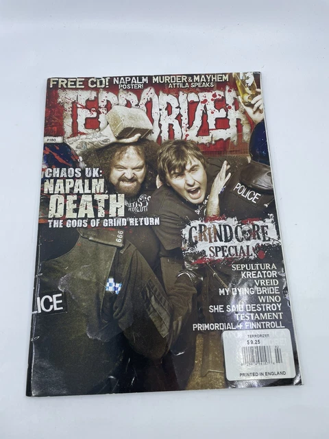 NAPALM DEATH / SEPULTURA / VREID Terrorizer Magazine #180 $8.49 - PicClick