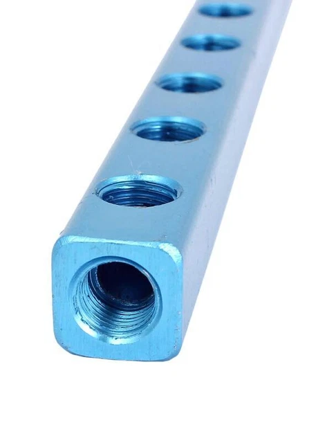12 PORTS AIR Pneumatic Pipe Aluminum Manifold Block Splitter for BSP 9 Way £19.36 - PicClick UK