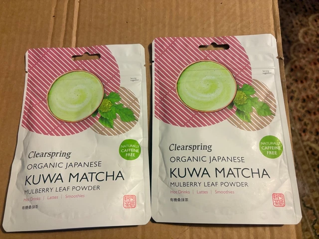 CLEARSPRING KUWA MATCHA 2 x 40g Mulberry Leaf Powder Oganic Japanese £ ...