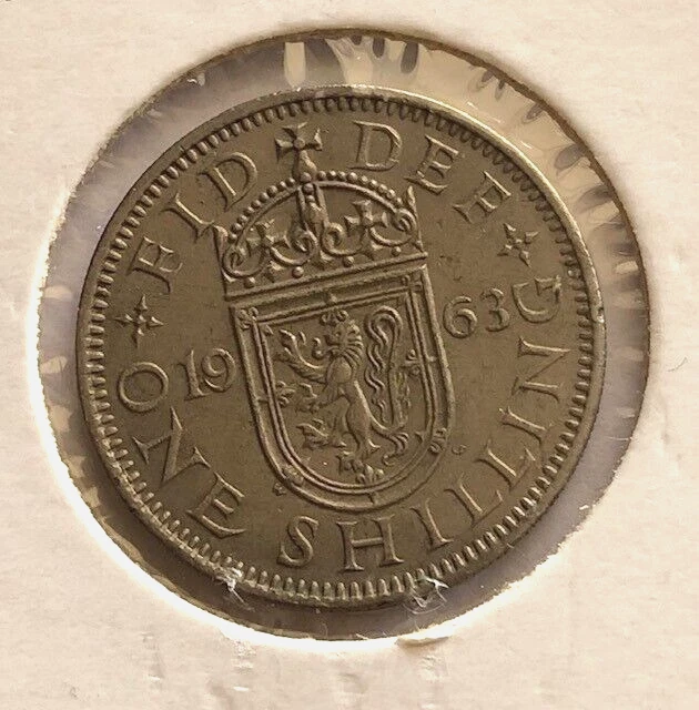 1963 GREAT BRITIAN Uk One Shilling Coin (Queen Elizabeth Ii) $5.00 ...