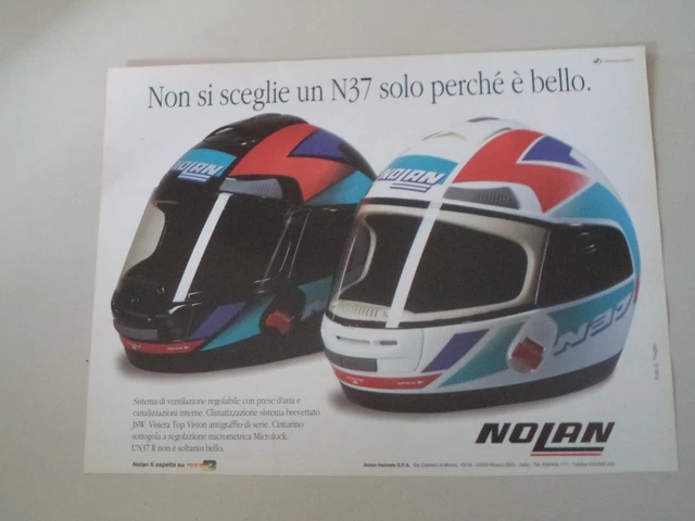 ADVERTISING PUBBLICITÀ 1993 CASCO HELMET NOLAN N37 N 37 EUR 2,99 ...