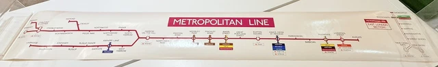 LONDON UNDERGROUND ORIGINAL Tube Carriage Interior Route Map ! £0.99 ...