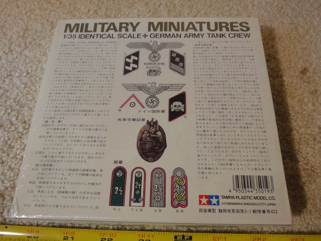 TAMIYA 1/35 GERMAN Nazi Army Tank Crew figures model kit 3519. NOS/New ...