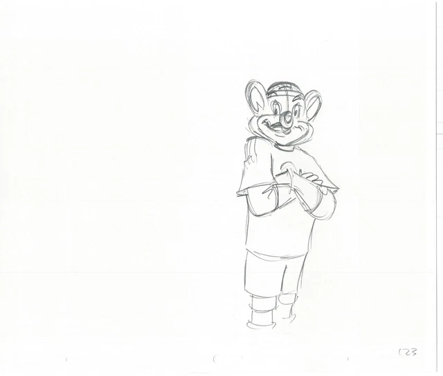 CHUCK E CHEESE Pizza Commercial Production Animation Cel Drawing 2005 B ...