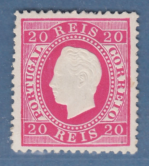 PORTUGAL 1884 KÖNIG Luis I. 20 Reis karmin gez. 12,5 Mi.-Nr. 60B ungebr ...