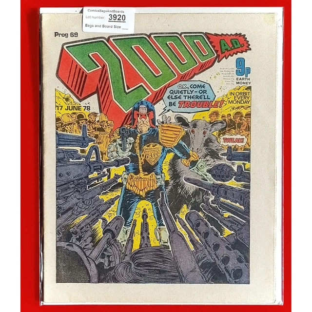 2000AD PROG 69 Judge Dredd Cursed Earth Comic Issue 11 6 78 UK 1978 ...